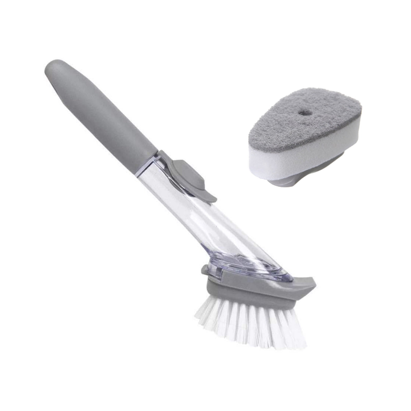 Ashosteey Dish Brushes with Soap Dispenser, Kitchen Dish Scrubber ...