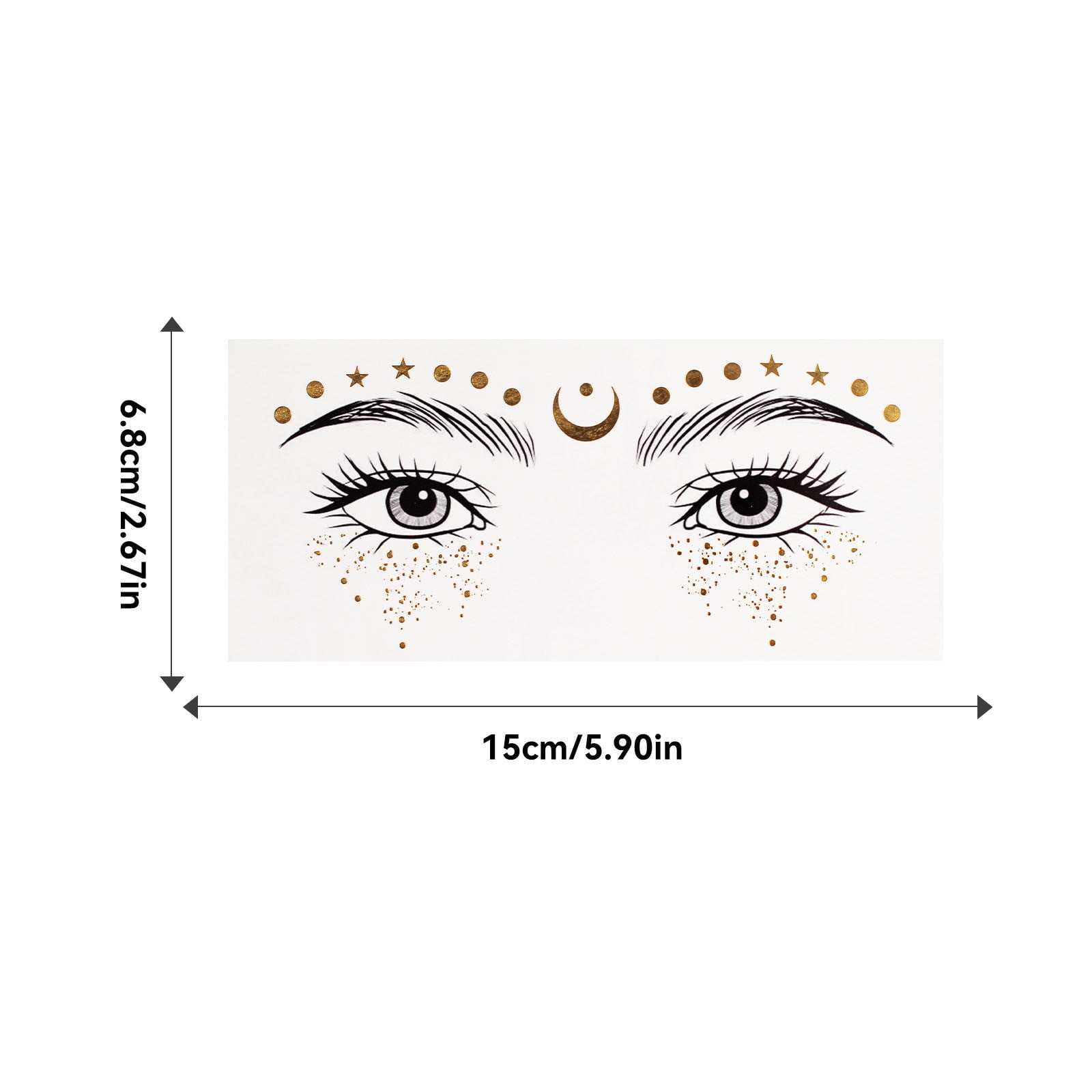 Ashosteey Freckles Face Metallic Tattoo Sticker,Face Glitter Makeup ...