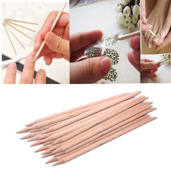 Ashosteey Orange Wood Sticks for Nails,Nail Sticks Double Sided Multi ...