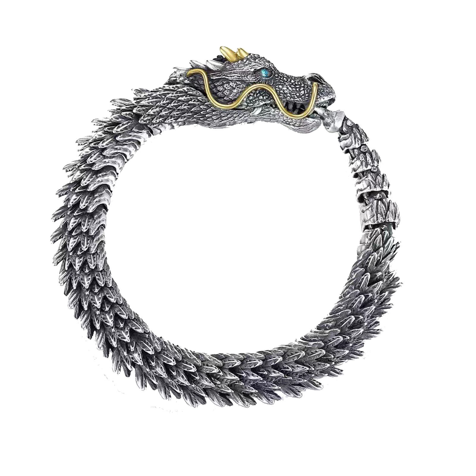 Ashosteey Stainless Steel Bracelets for Men,Retro Style Mens Steel ...