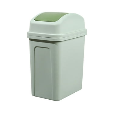 Komiseup Trash Can with Swing Top Lid, 10L Slim Waste Bin, Sturdy ...