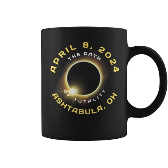 Ashtabula Ohio Solar Eclipse Totality April 8 2024 Coffee Mugs ...