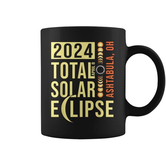 Ashtabula Ohio Total Solar Eclipse April 8 2024 Coffee Mugs - Walmart.com