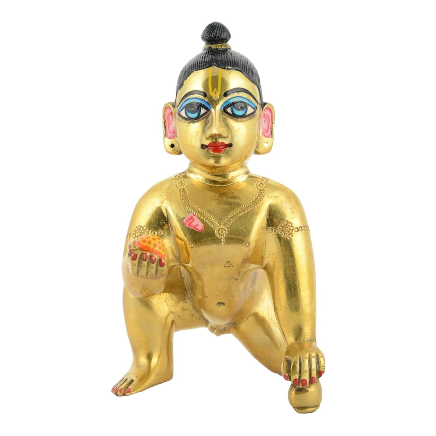 Ashtadhatu Brass Laddu Gopal Idol, Bal Gopal Murti, Gold, Brass, Idol ...