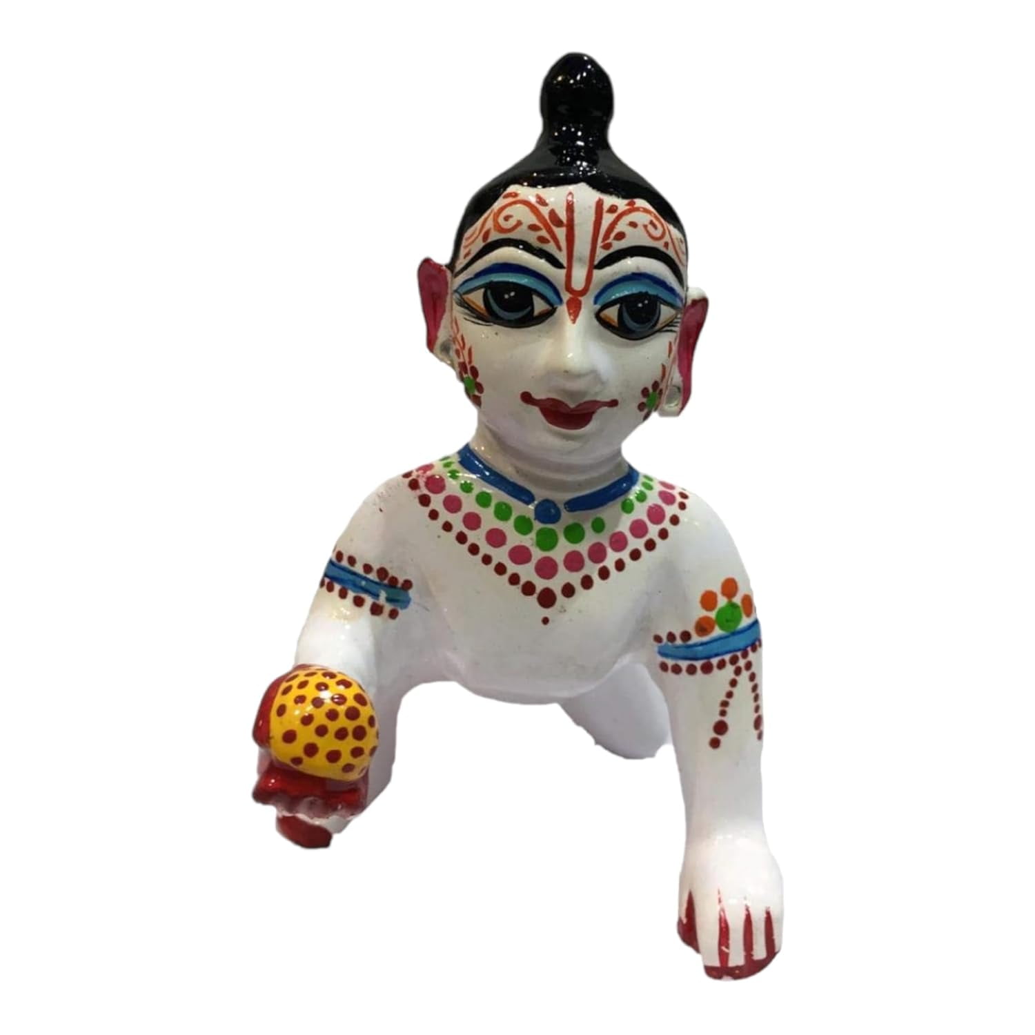 Ashtadhatu Brass Laddu Gopal Idol, White Gopal Ji, Brass, Statue - 9 ...