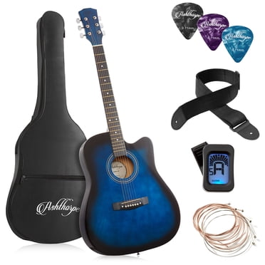 Ashthorpe Full-Size 39-Inch Beginner Starter Kit Electric Guitar with S ...