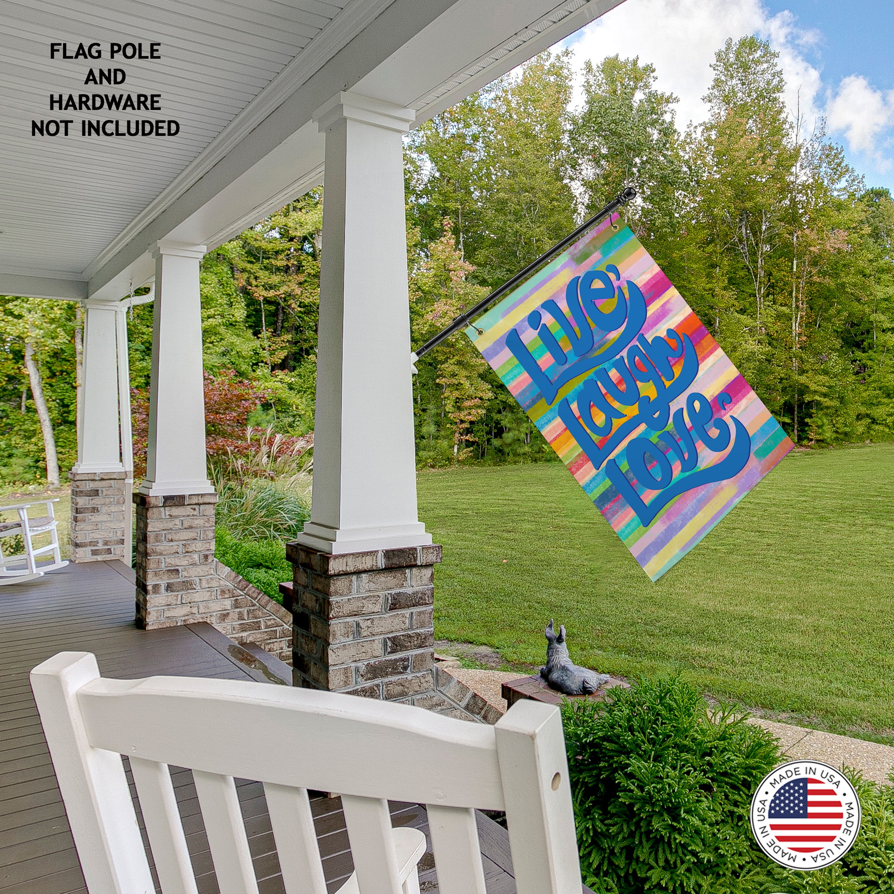 Ashton 3 x 5 Live Laugh Love Decorative Flag. 100% Made in the USA ...