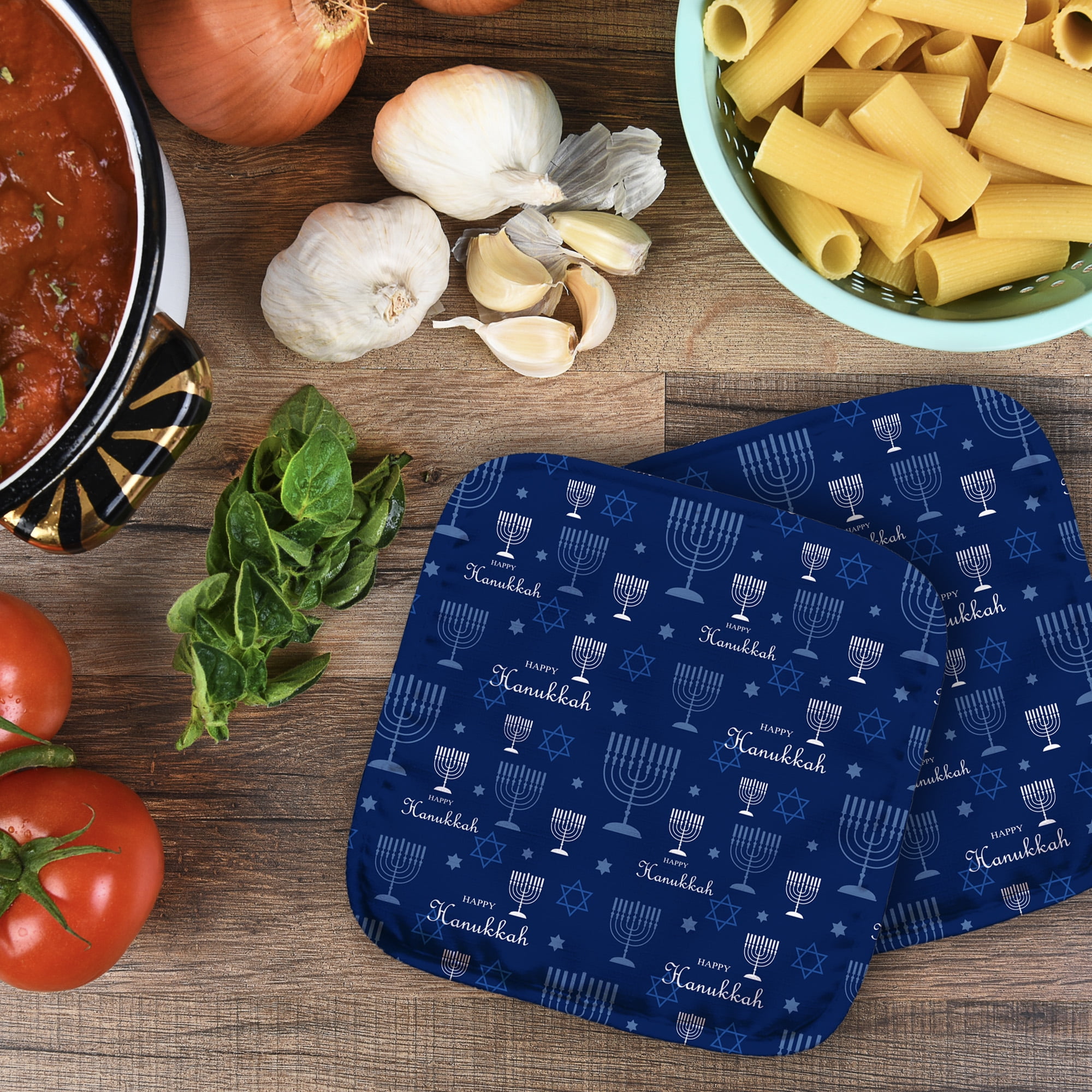 Ashton Fade Resistant Happy Hanukkah Potholder. Potholders come as a ...
