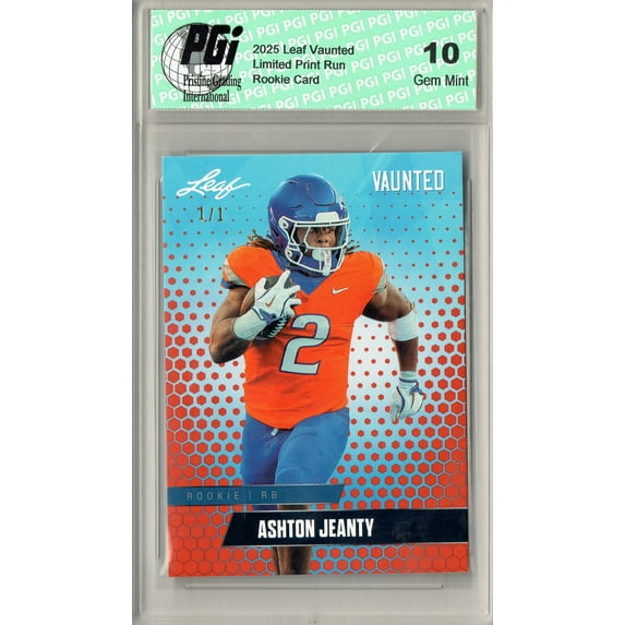 Ashton Jeanty 2025 Leaf Vaunted #V-01 Masterpiece 1 of 1 Rookie Card ...