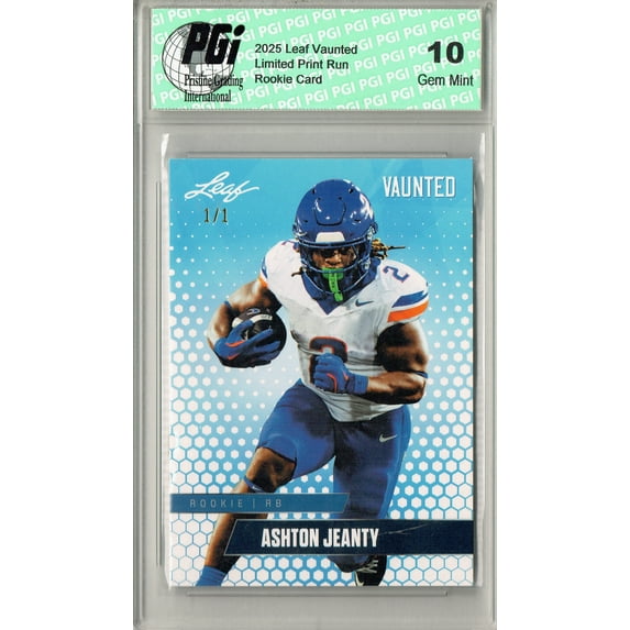 Ashton Jeanty 2025 Leaf Vaunted #V-02 White Blank Back 1/1 Rookie Card ...