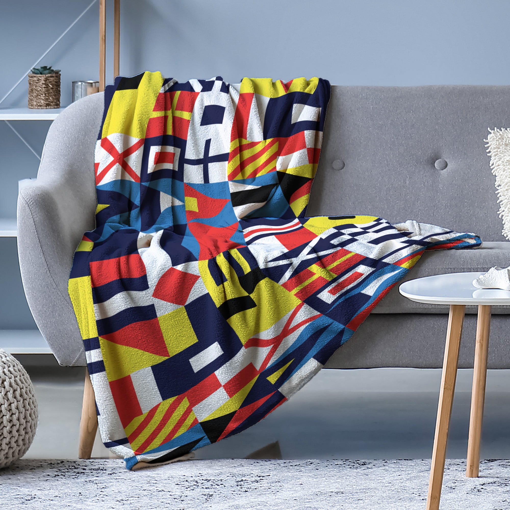 Ashton Super Soft Nautical Flags Plush Throw 40" X 57" - Walmart.com