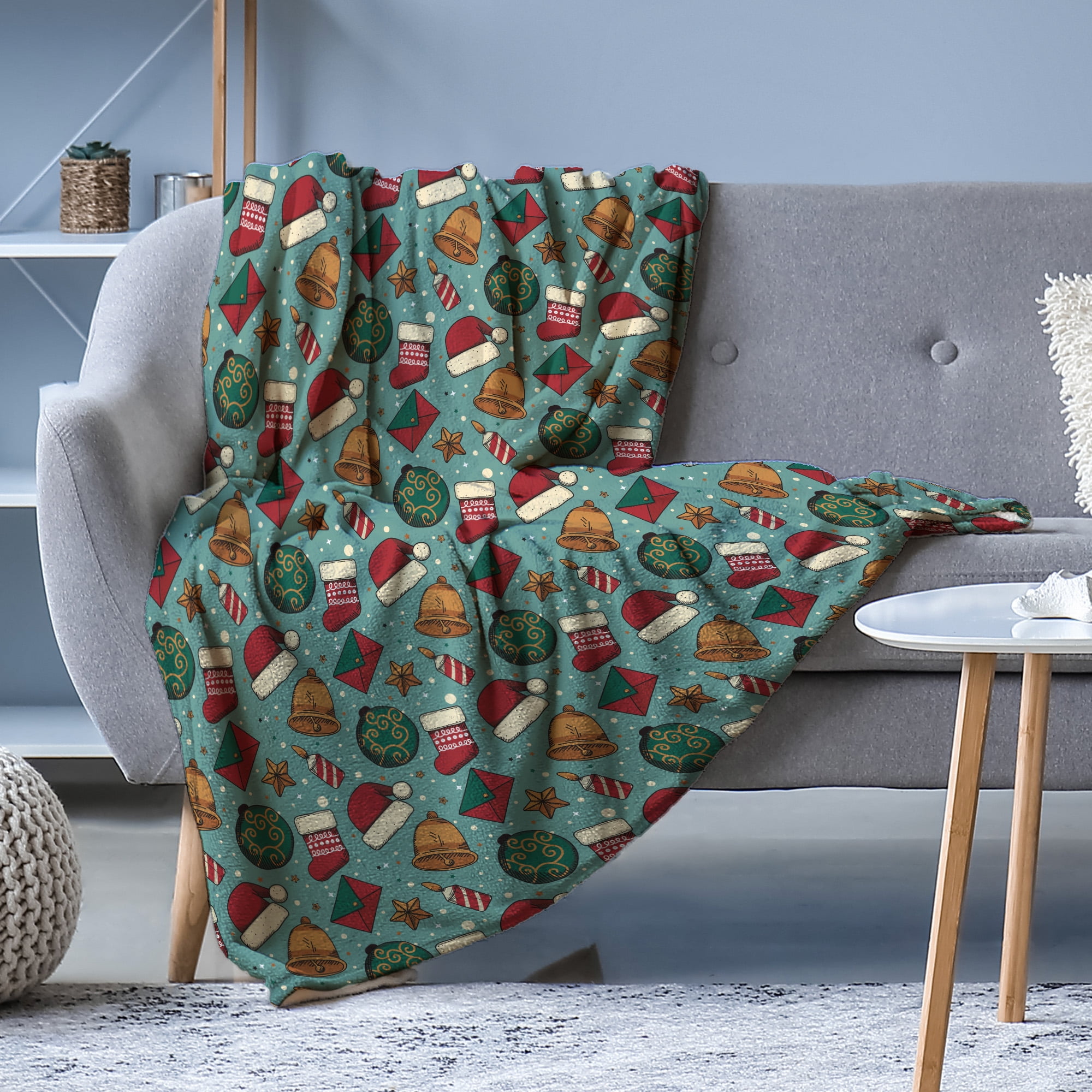 Ashton Super Soft Vintage Christmas Icons Plush Throw 40" X 57 ...