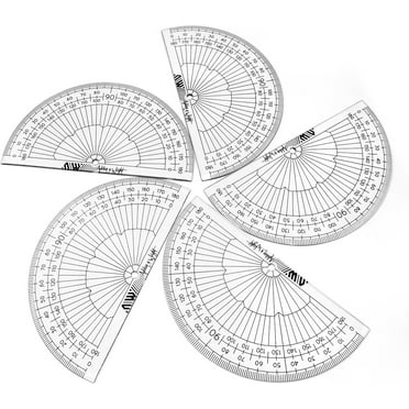 NOANTA 24 Pack Math Protractor Bulk Plastic Protractors 180 Degrees, 6 ...