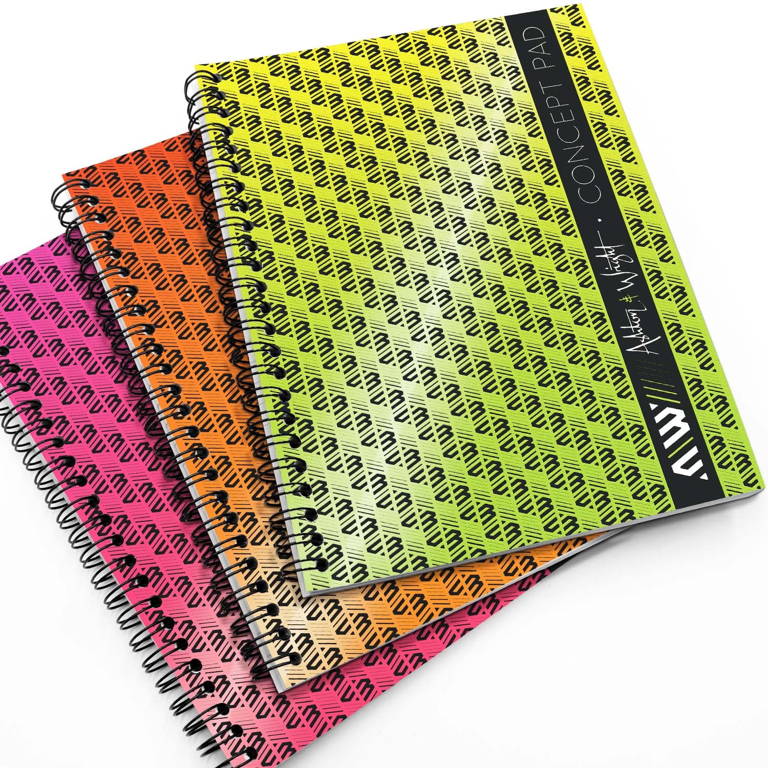 Ashton and Wright A5 Concept Pads Notebook - 200 Pages - 80gsm - Neon Set of 3 - Walmart.com