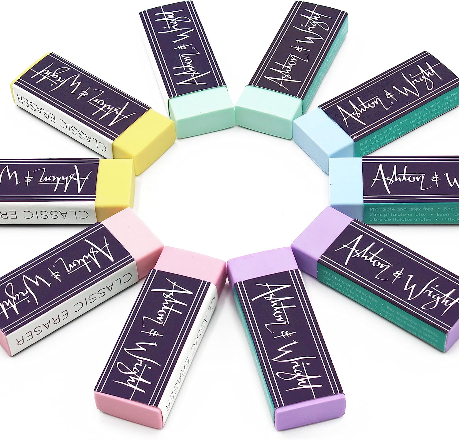 Ashton and Wright - Classic Eraser - Latex Free Plastic Rubber - Pastel ...