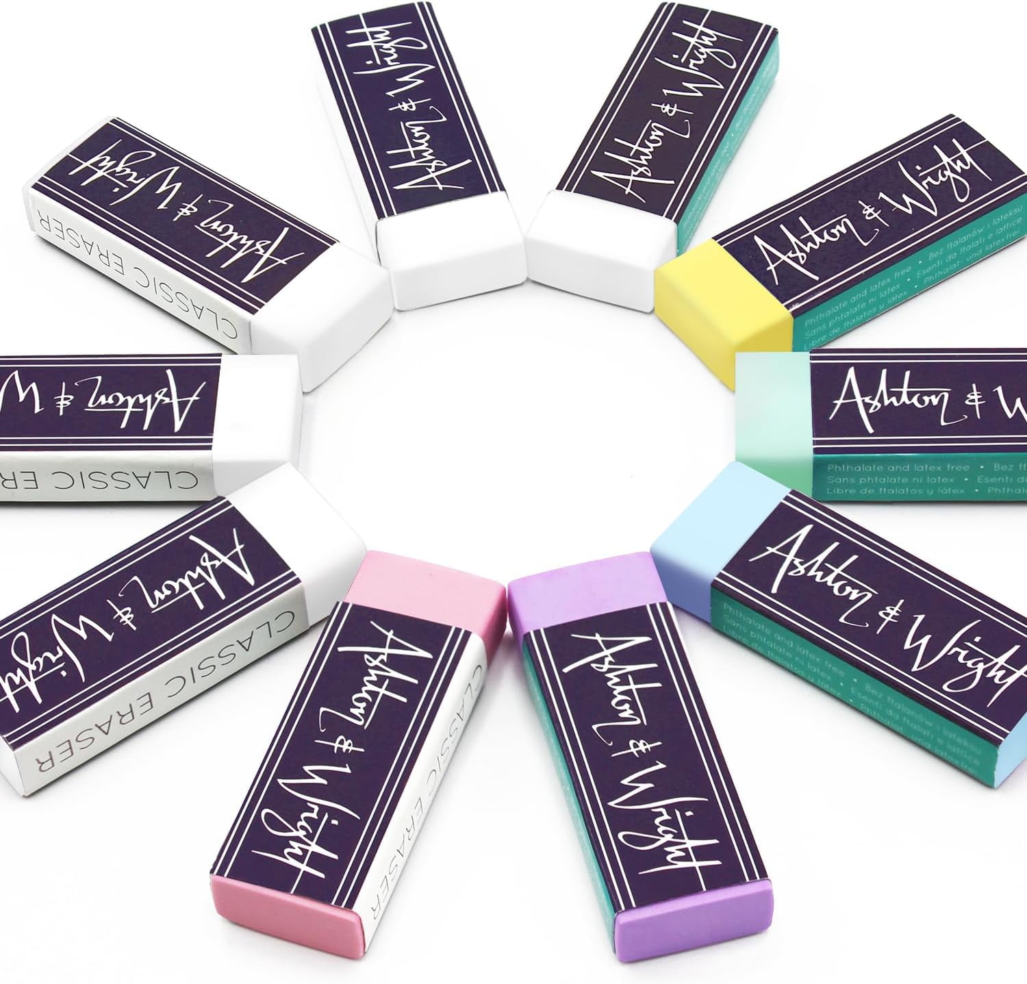 Ashton and Wright - Classic Eraser - Latex Free Plastic Rubber - Pastel ...
