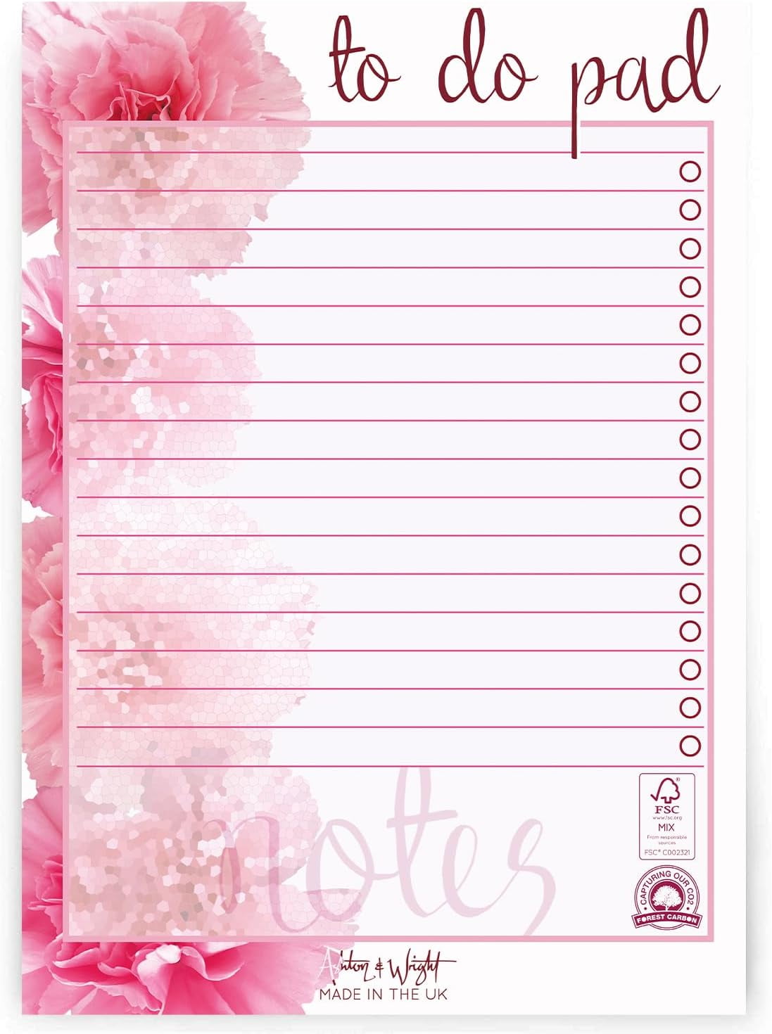 Ashton and Wright - Daily to do Pad – A5 Floral Desk Planner Organiser ...
