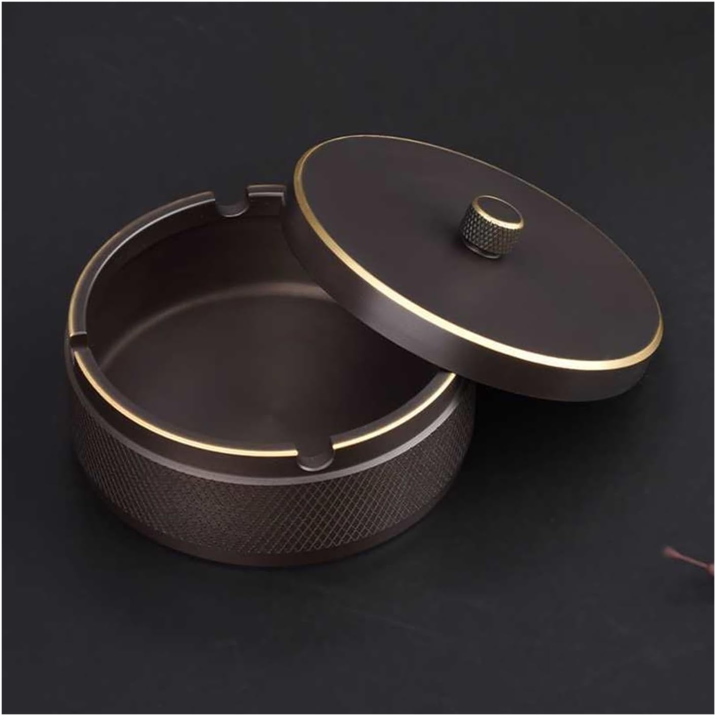 Ashtray Ashtray Pure Copper One Black Retro Men's Trend Ashtrays For ...