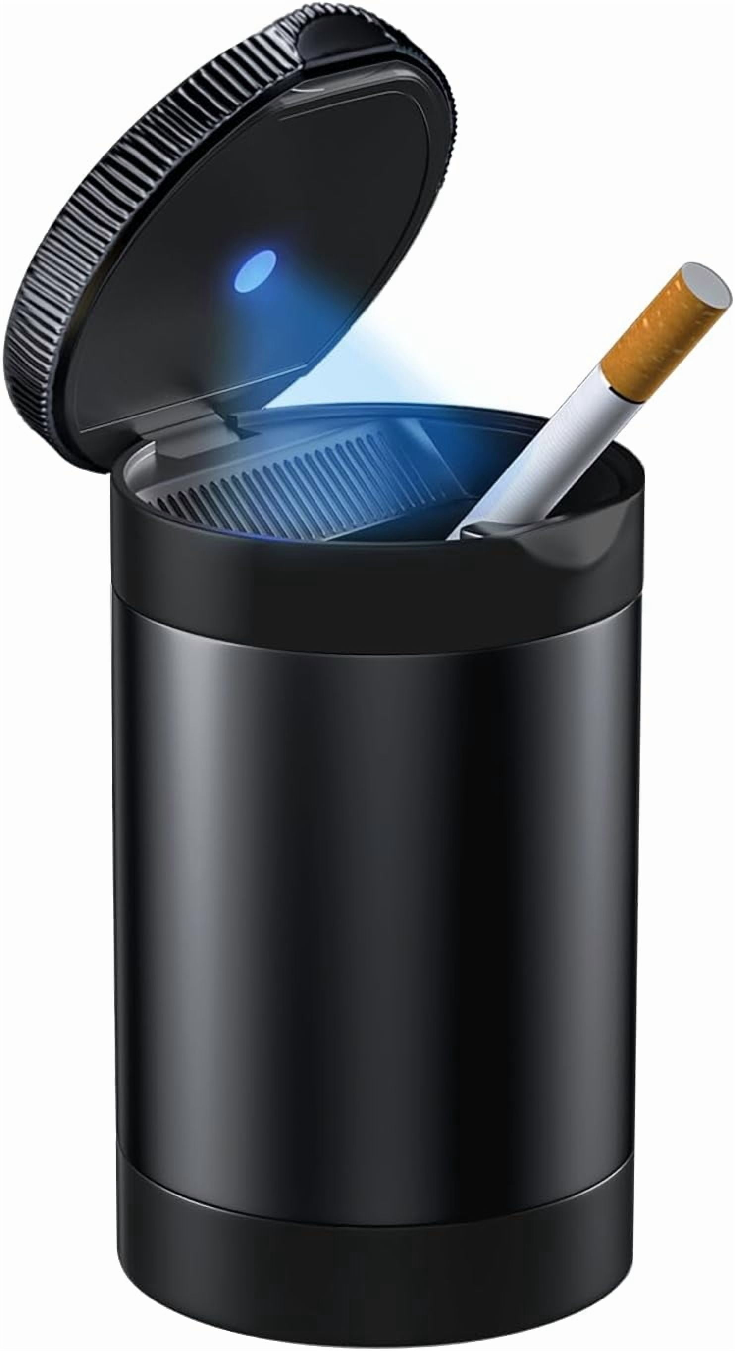 Ashtray with Lid Smell Proof,Smokeless Ashtray for Cup Holder,Cigar Ash ...