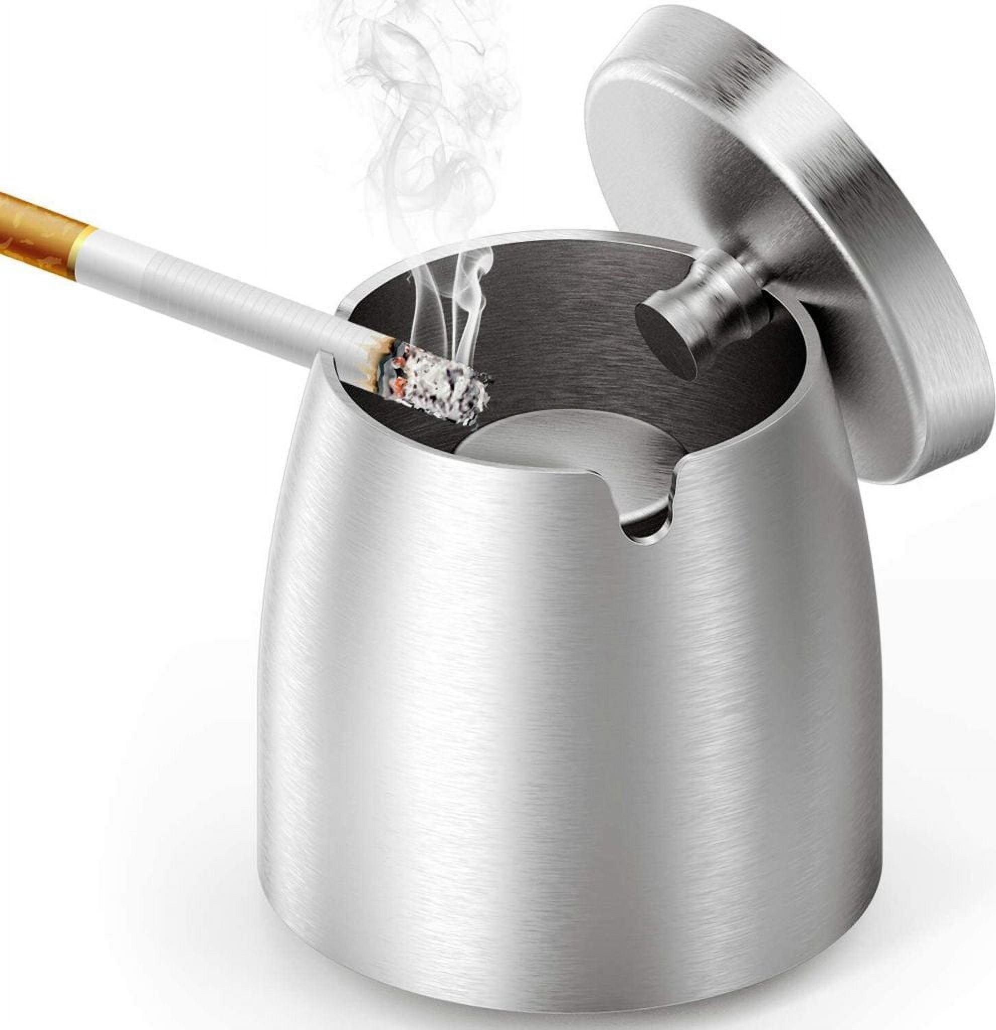 Ashtray For Outdoor With Lid Stainless Steel Wind Ashtray Design ...