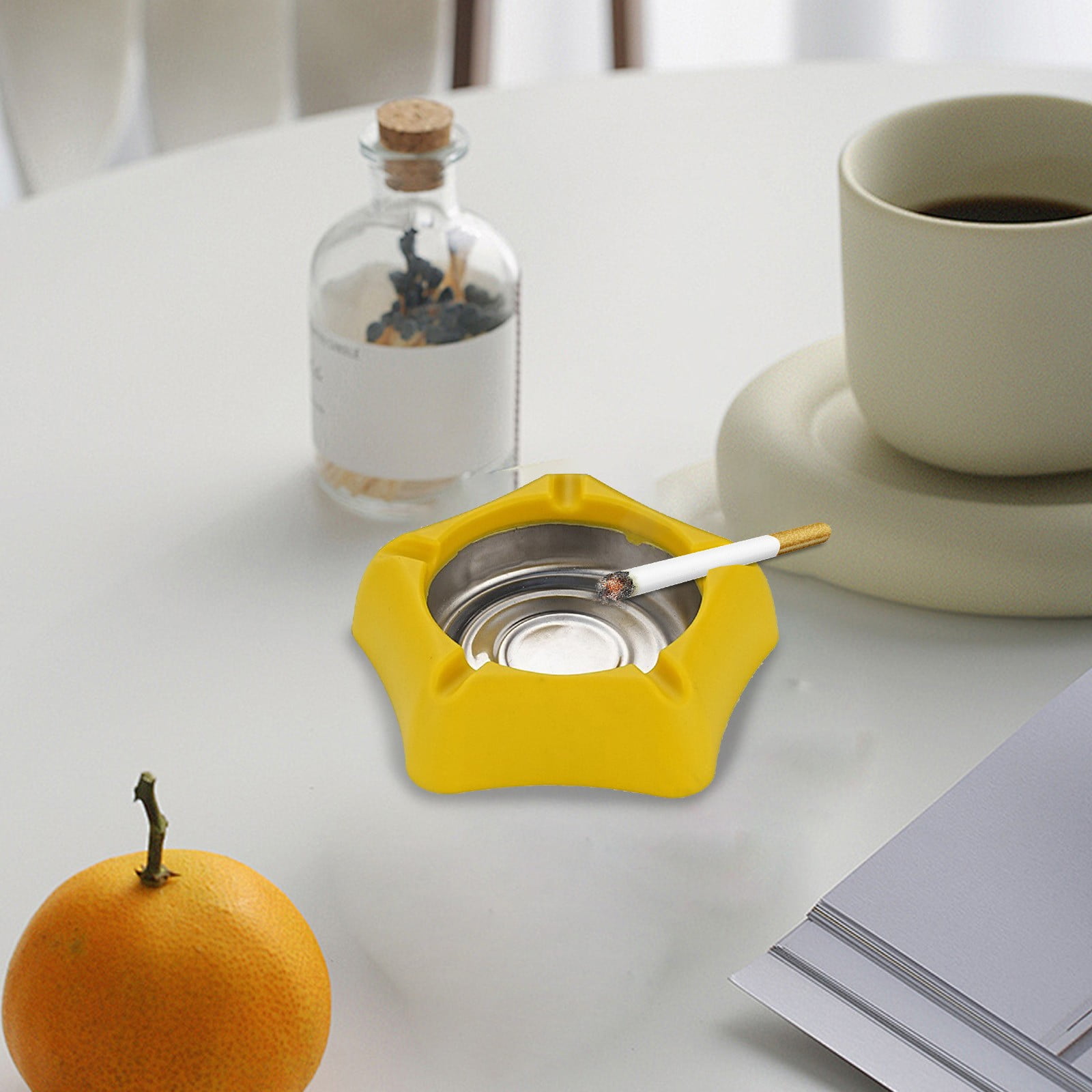 Ashtray Pentagram Shelf, Stainless Steel+ABS Bathroom Decorative ...