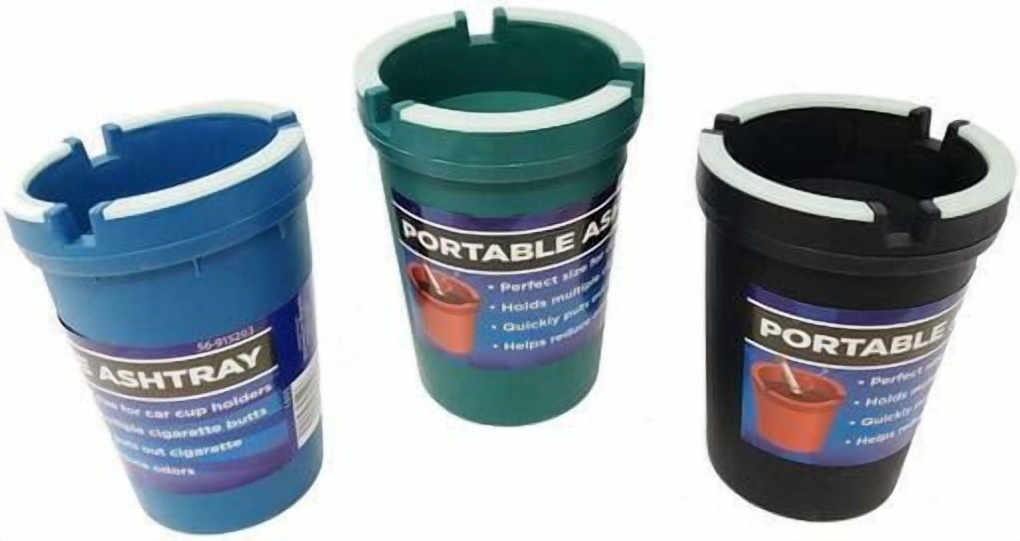 Ashtray Portable Fits Golf Cart / Car Cup Holders Cig Reduce Odor Smoke ...