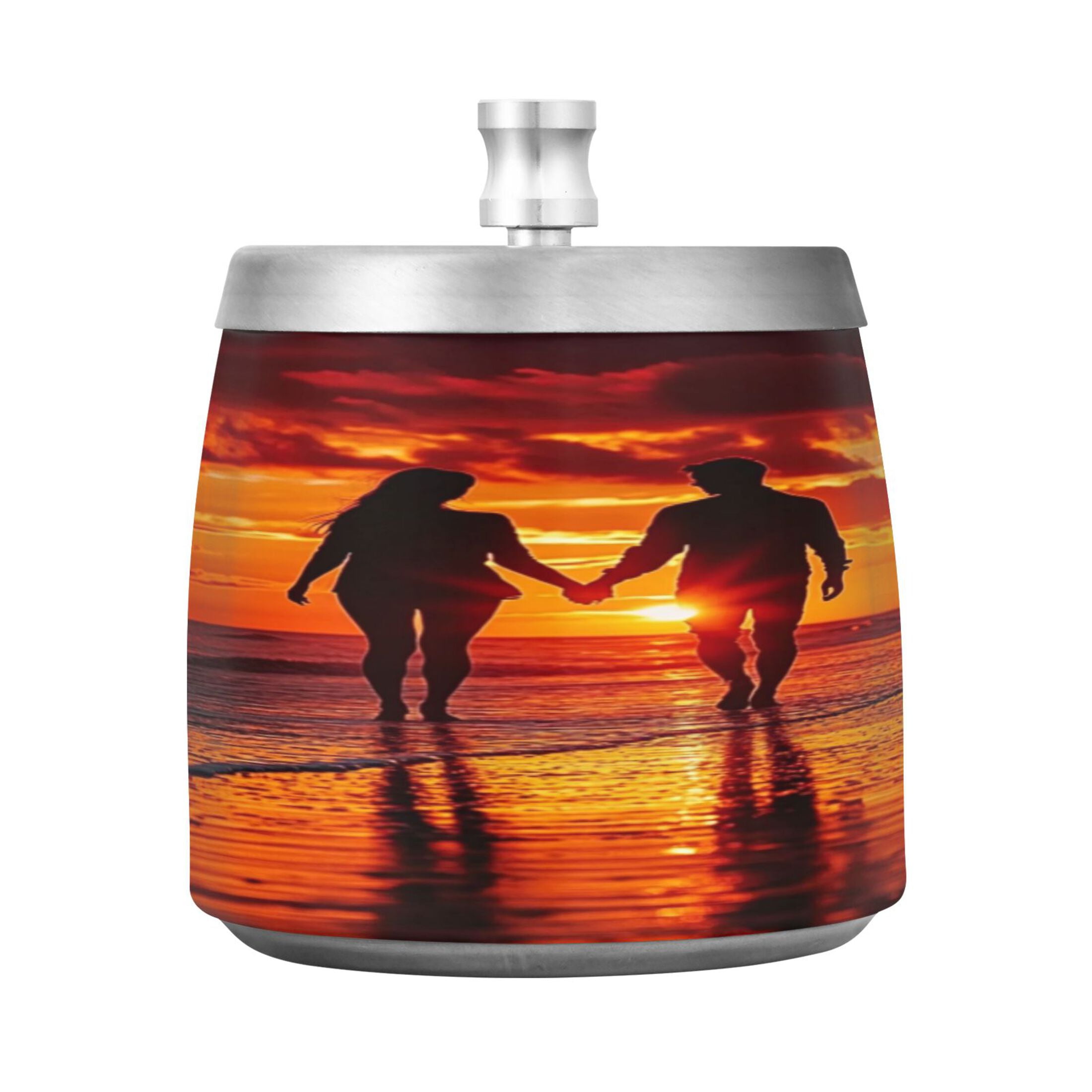 Ashtray with Lid and Removable Center Post Stainless Steel Ashtrays ...