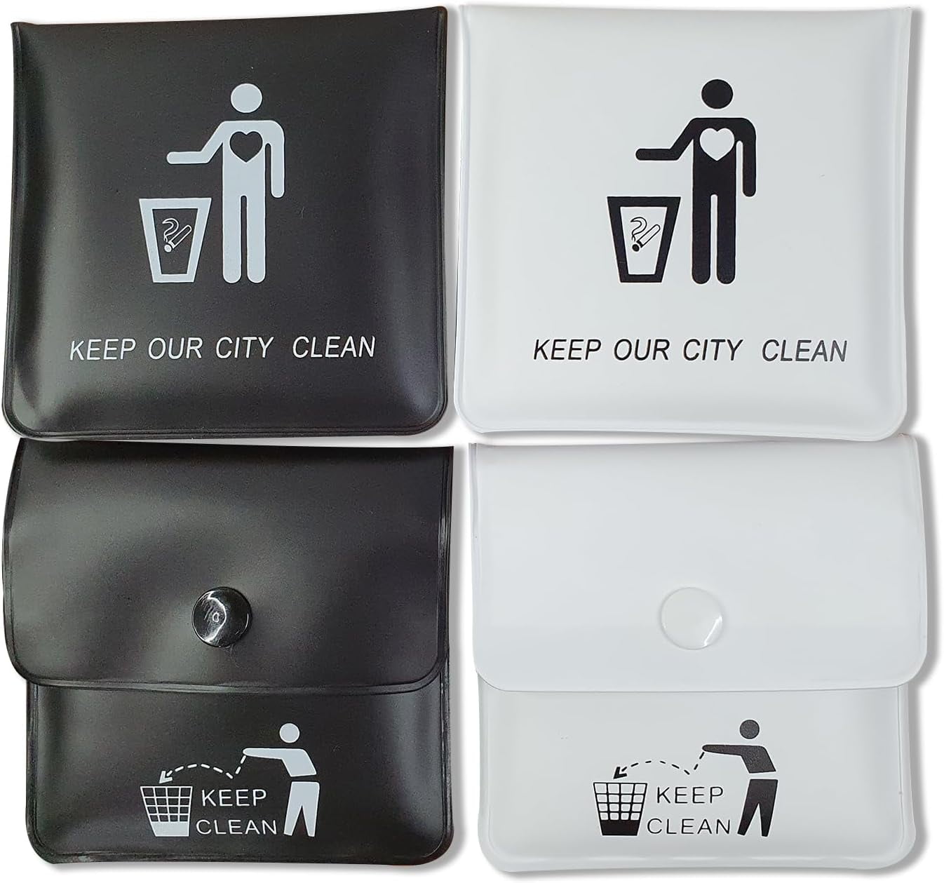 Ashtrays for Cigarettes Pocket Ashtray Pouch - Pack of 4 Premium ...