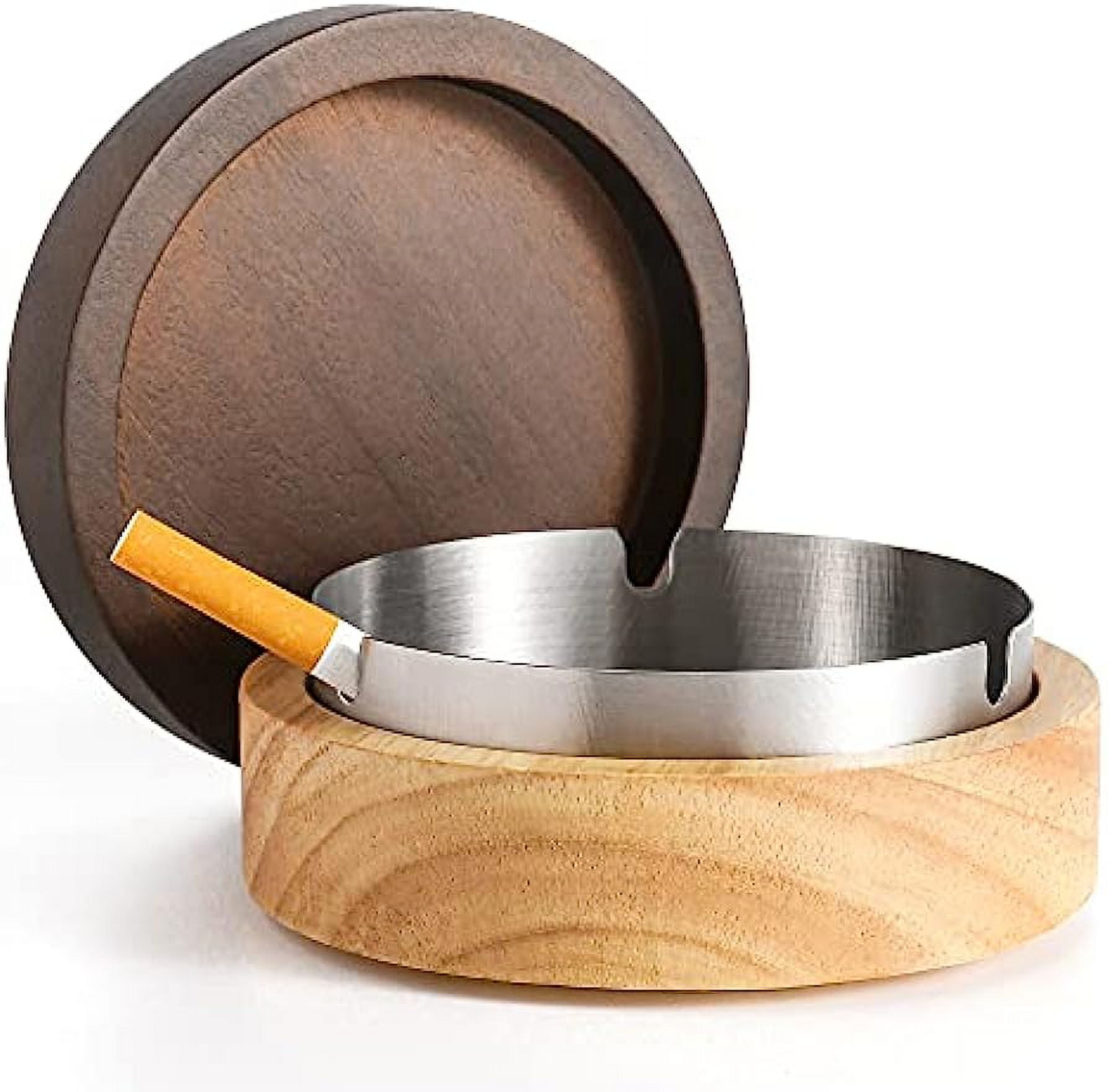 Ashtrays for Cigarettes Smokeless Ash Tray with Stainless Steel Liner ...