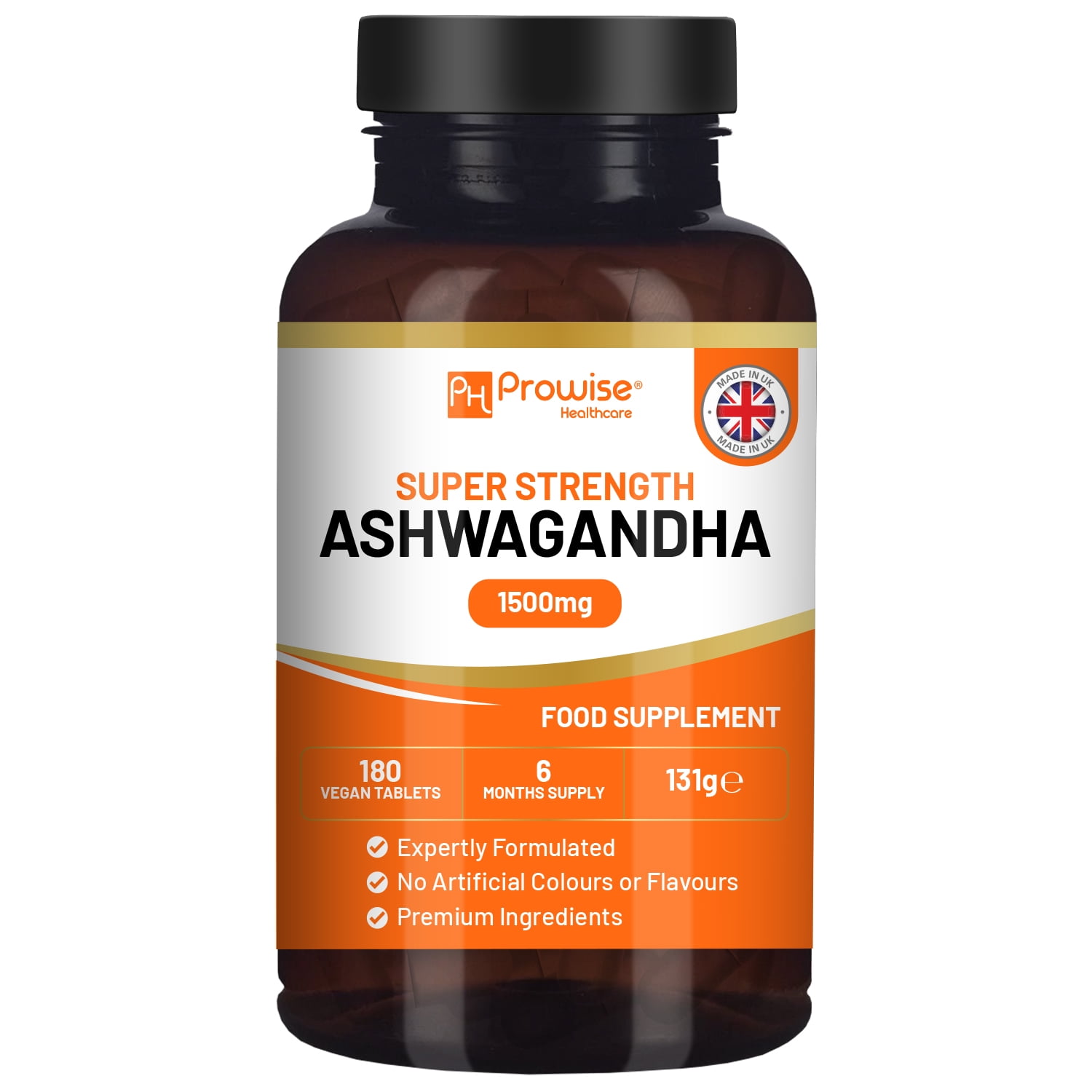 Ashwagandha 1500mg 180 Vegan Tablets | 6 Months’ Supply | Pure High ...