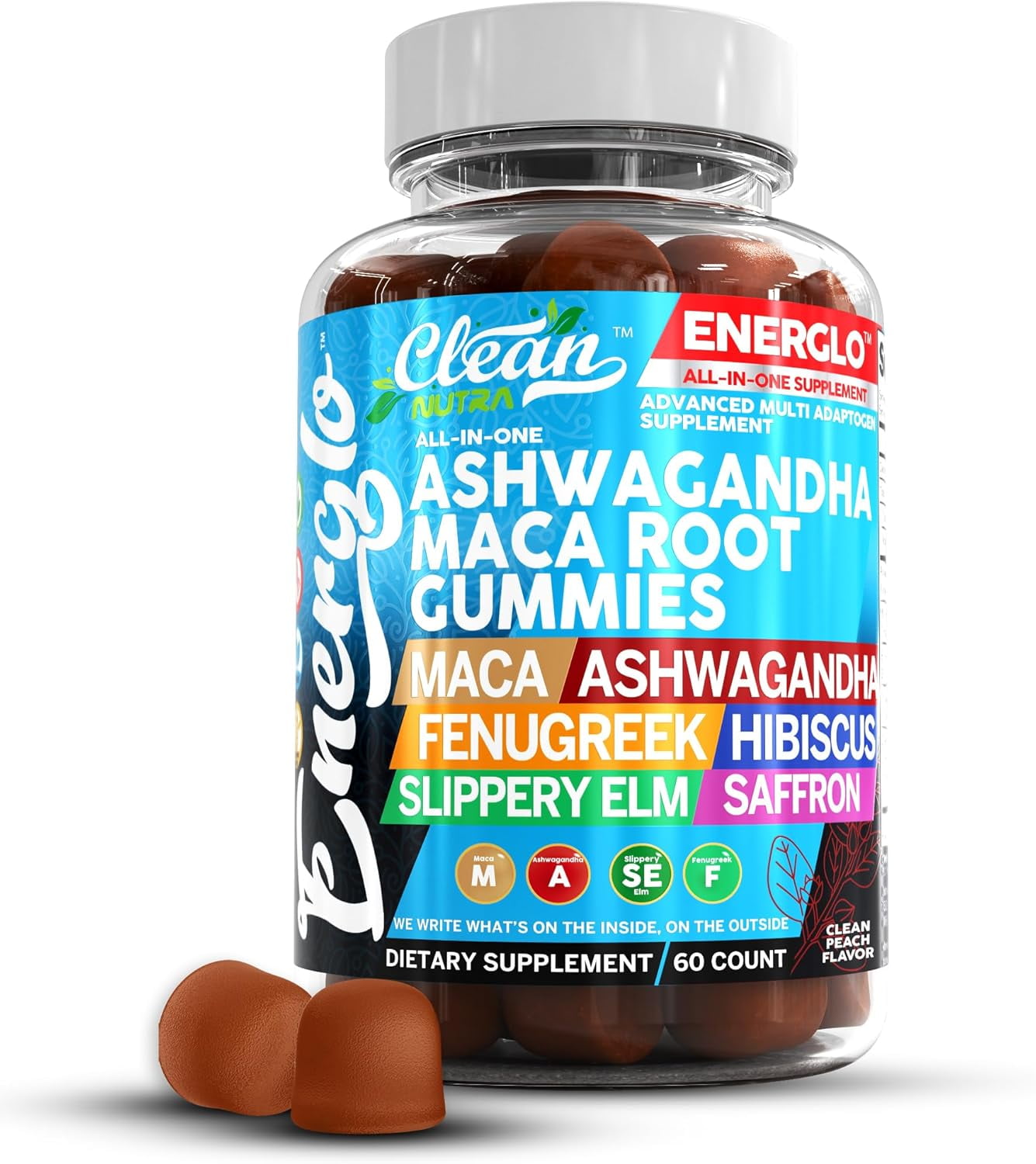 Ashwagandha Maca Root Gummies with Fenugreek Hibiscus Slippery Elm ...