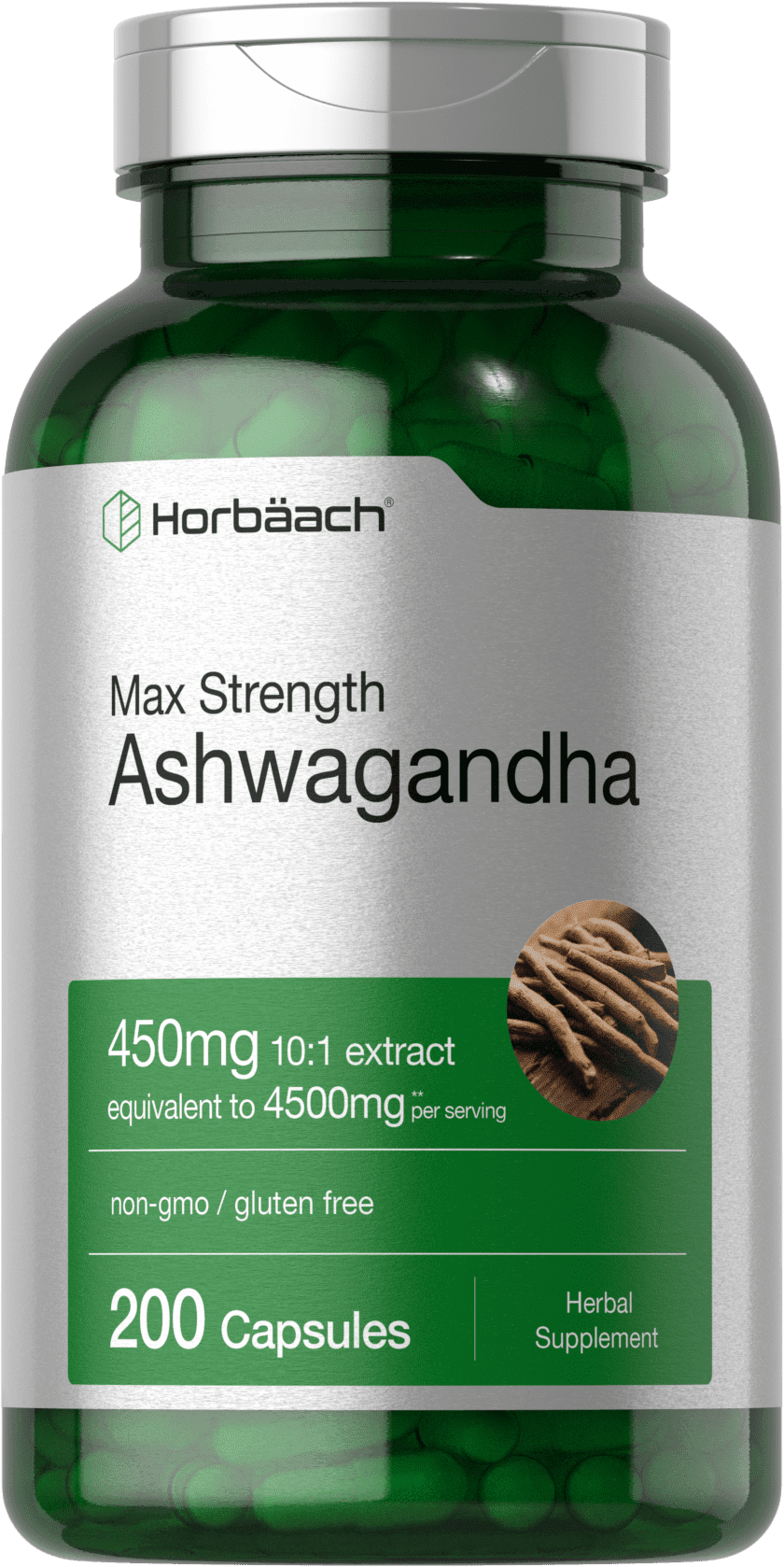 HorbÃ¤ach Ashwagandha Supplement, 4500mg Equivalent per Serving, 200 ...