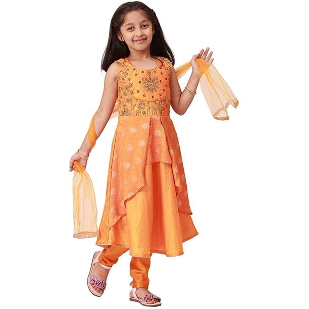 Ashwini Girls Salwar Suit With Neck Embroidery Work | Readymade Indian ...