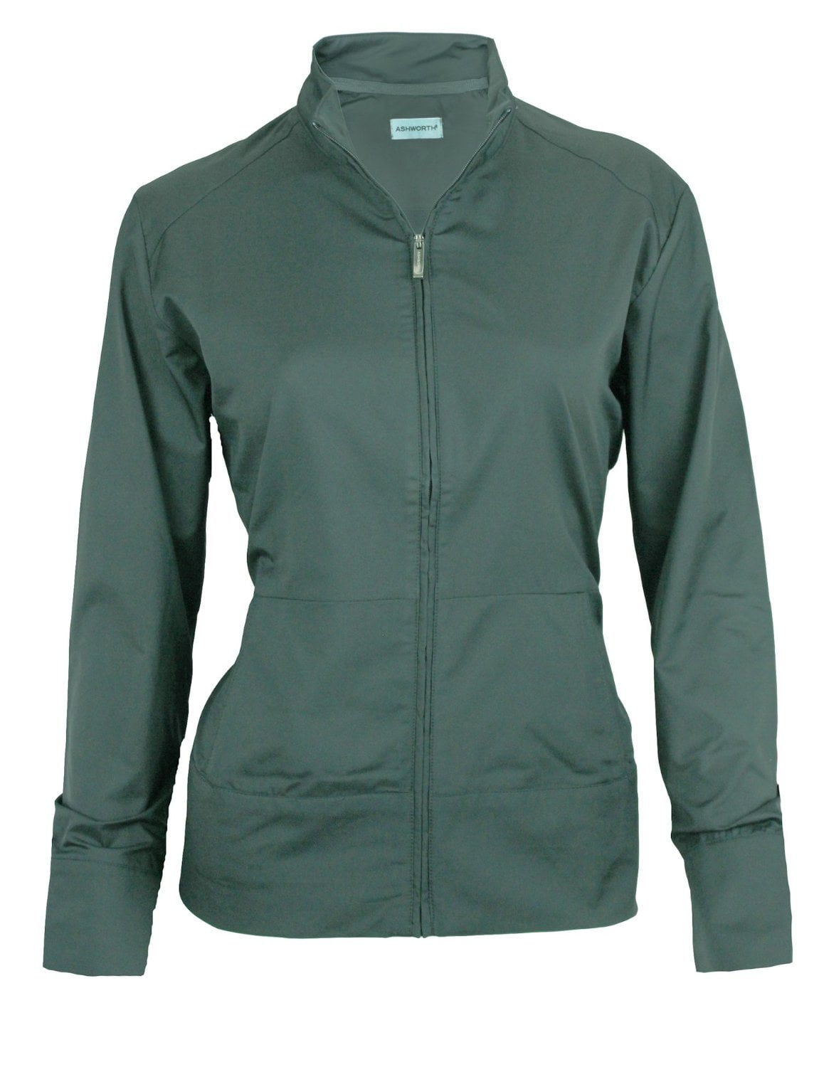 Ashworth Women's Performance Solid Stretch Zip Up Wind Jacket, Several ...