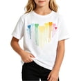 Ashyfjp Girls Fashion Tops Casual Solid Short Sleeve Crew Neck Tee with ...