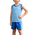 Ashyfjp Girls Quick-Dry Mesh Sports Outfit Set Color Block Sleeveless ...