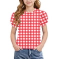 Ashyfjp Girls Summer Tops Casual Printed Short Sleeve Crew Neck Tee ...