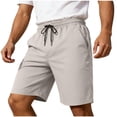 Ashyfjp Shorts for Men Casual Solid Color Board Shorts Elastic ...