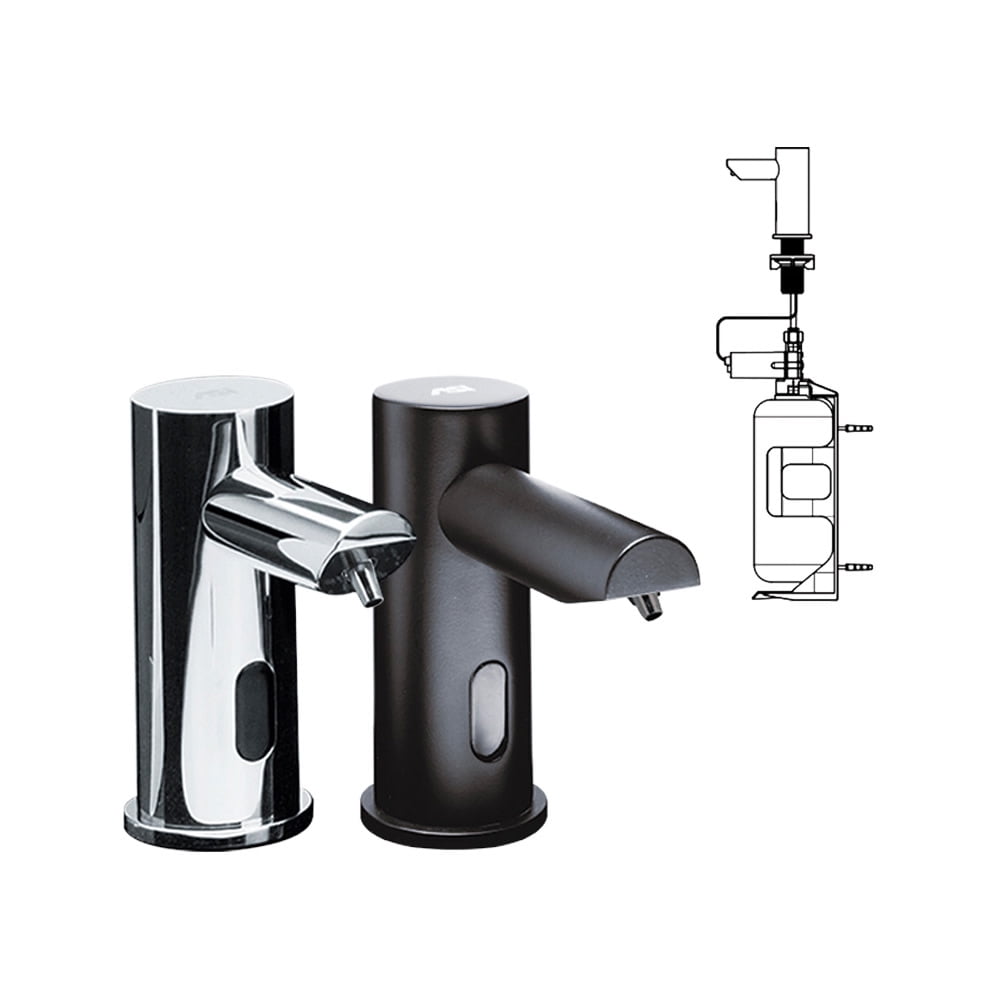 Asi 0391-1Ac Ez Fill Deck Mounted Automatic Soap Dispenser - Chrome - Walmart.com