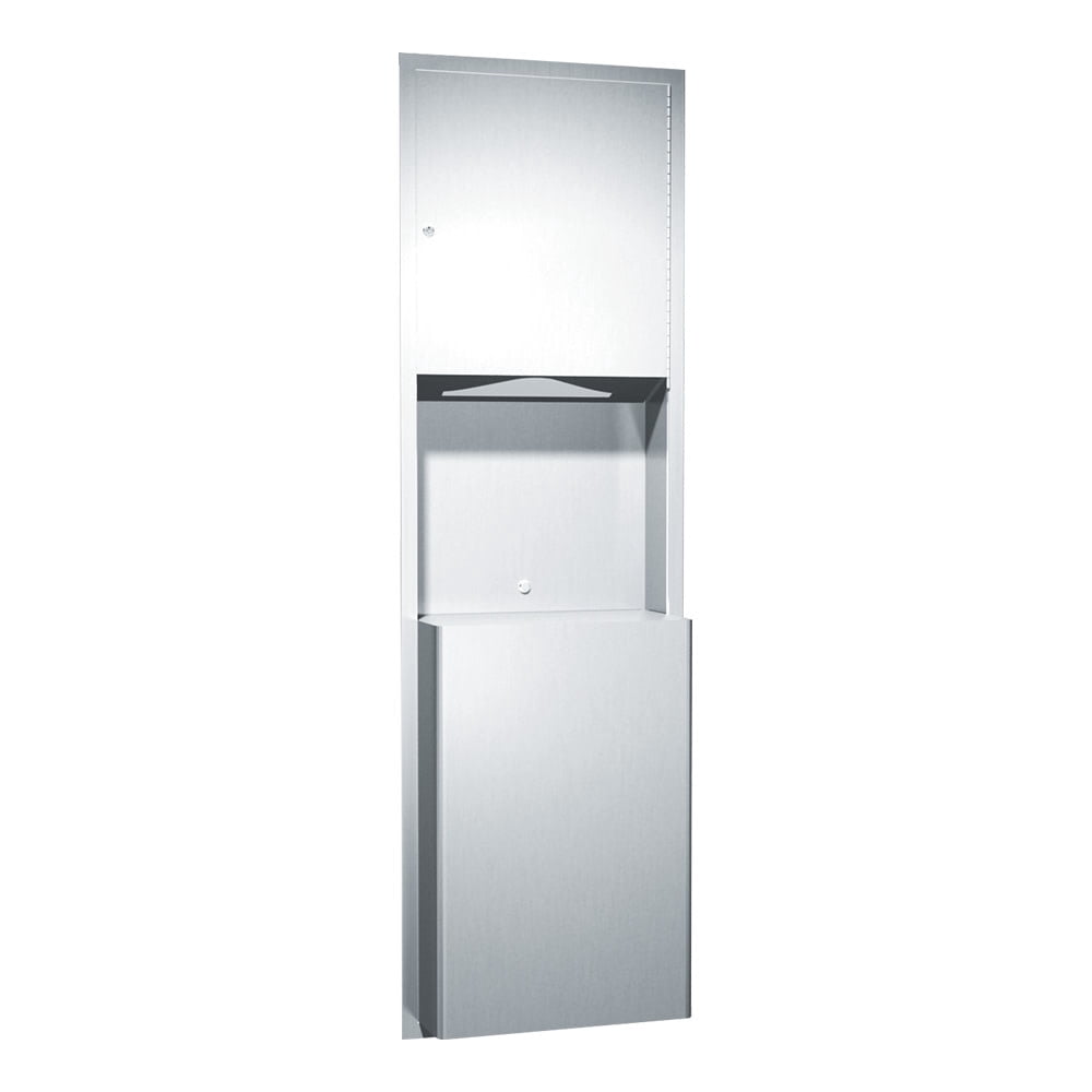 Asi 0469 Recessed Paper Towel Dispenser And Waste Receptacle Combo ...
