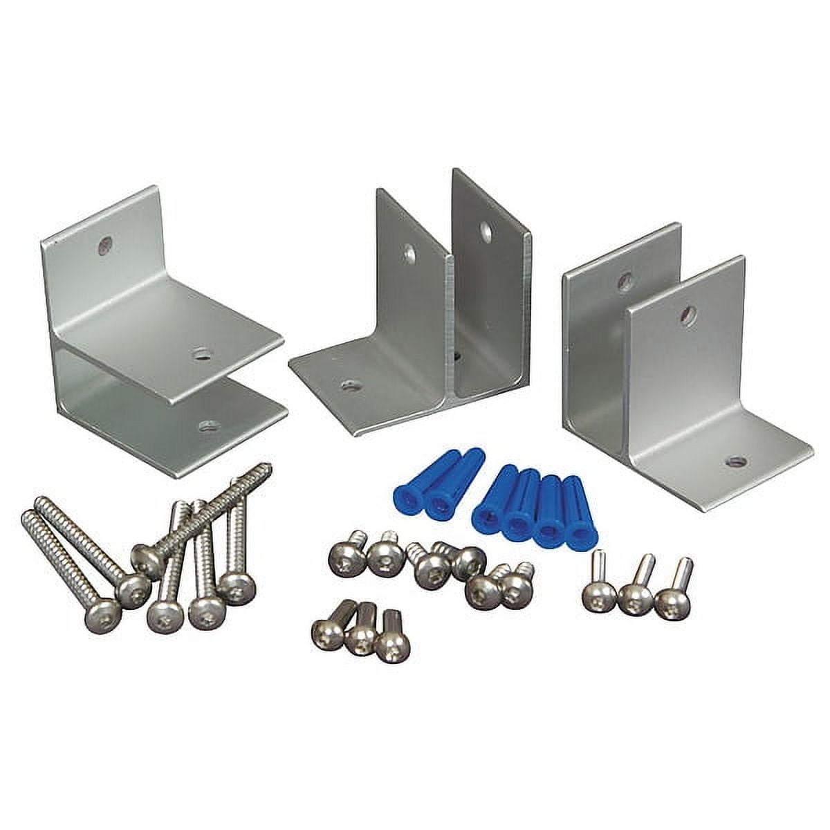 Asi Global Partitions Panel Bracket,Aluminum,Brushed 40-8445210 ...