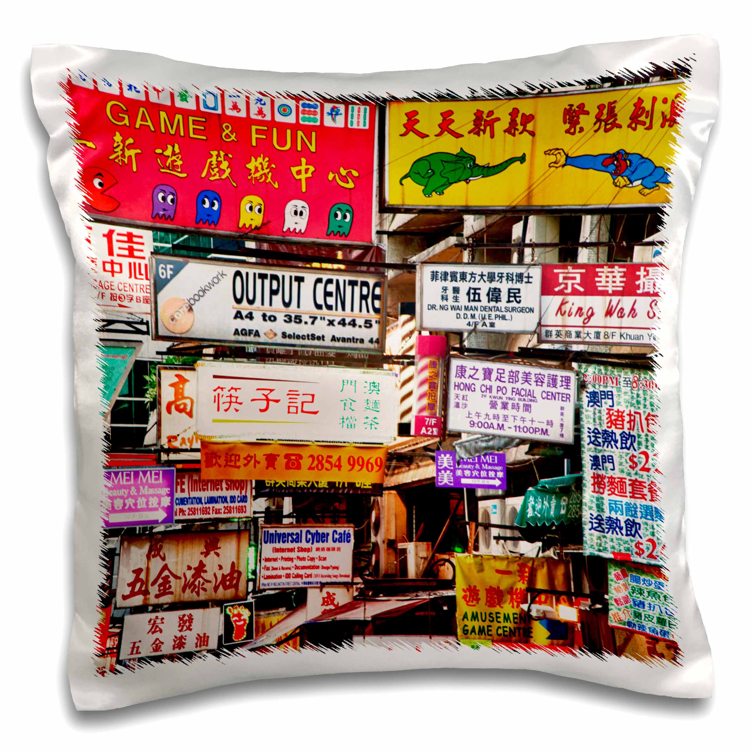 3dRose, Asia, China, Hong Kong. Neon signs in the streets - AS09 ...