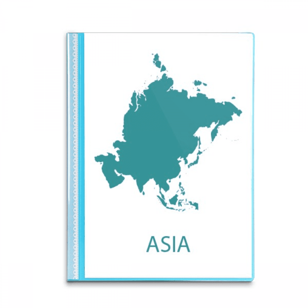 Asia Continent Outline Outline Map Book Sheet Protectors Portfolio ...