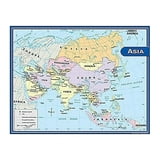 Asia Map Chart 17x22 [TCR7652] - Walmart.com