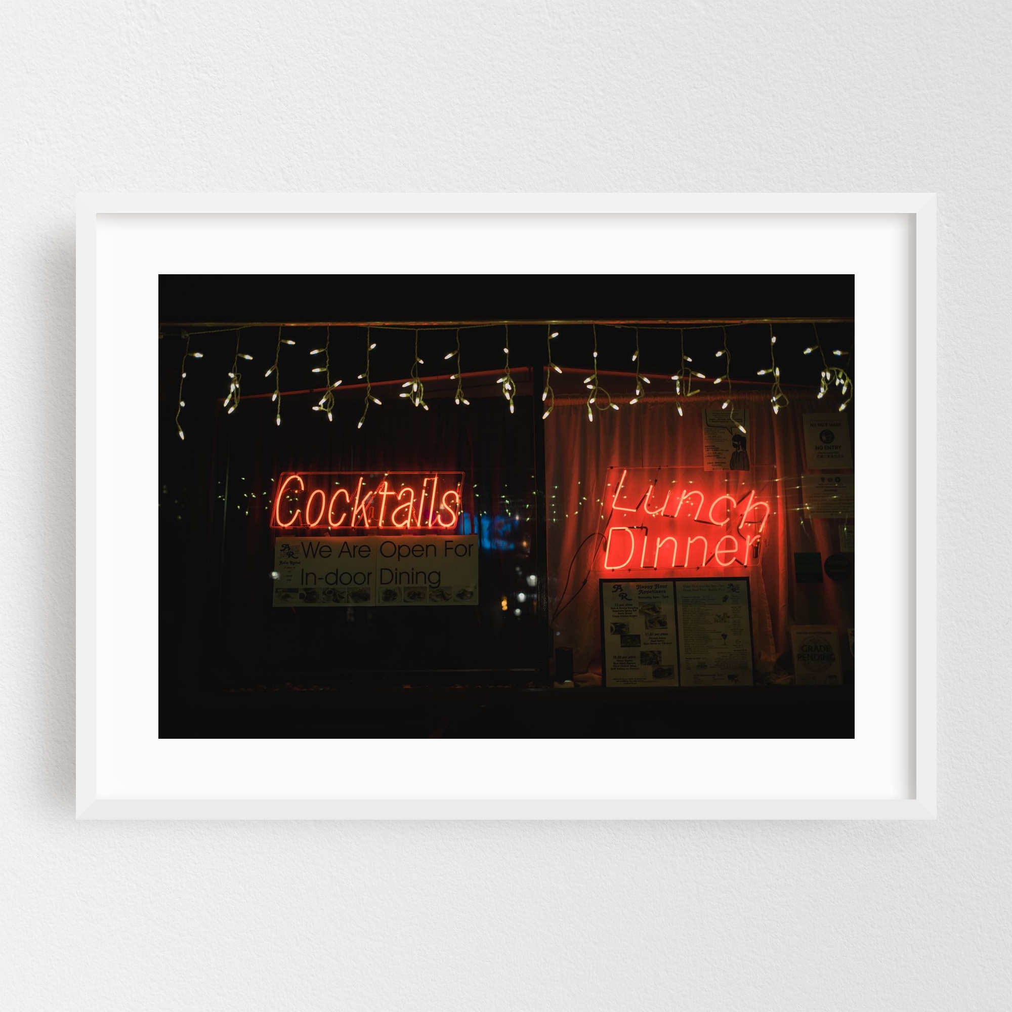 Asia Roma, Chinatown - Manhattan New York Photography White Framed Wall ...