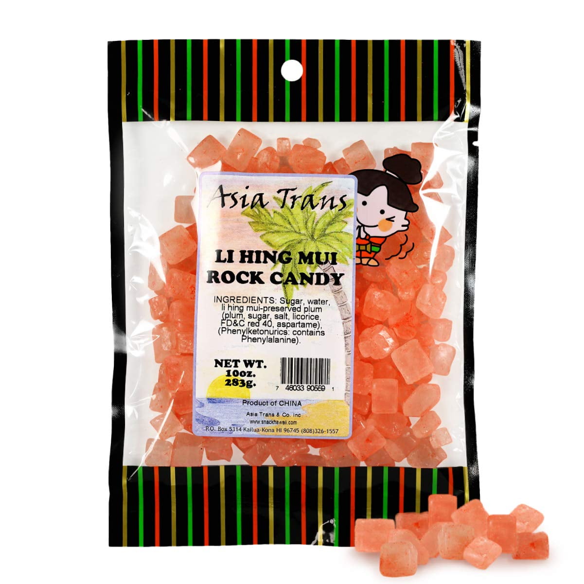 Asia Trans & Co. Li HYZ01 Hing Mui Rock Sweet Hawaiian Treats, Flavored ...