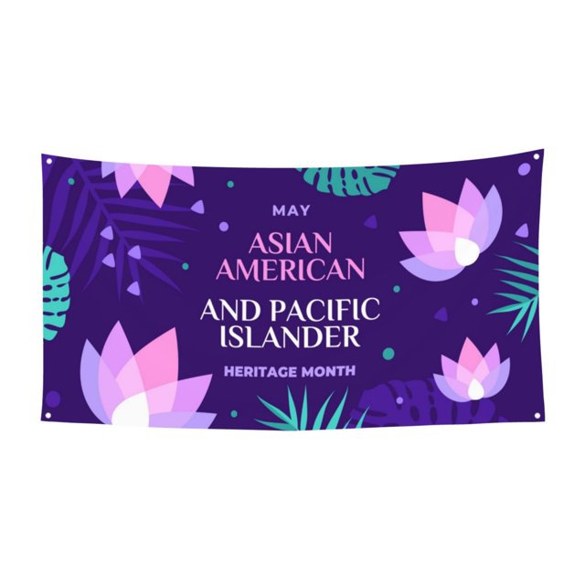 Asian American And Pacific Islander Heritage Month Banner Backdrop Flag ...