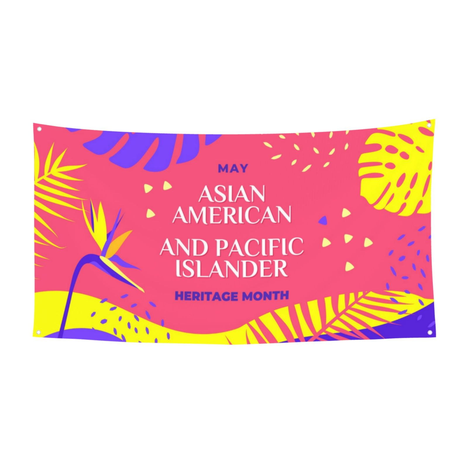 Asian American And Pacific Islander Heritage Month Banner Backdrop Flag ...