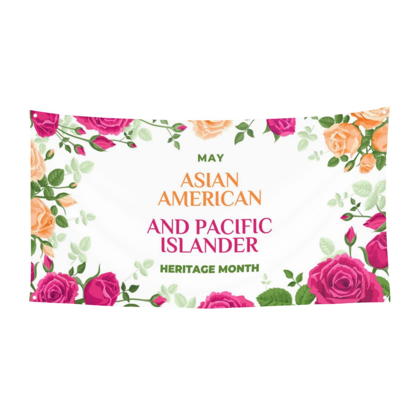 Asian American And Pacific Islander Heritage Month Banner Backdrop Flag ...