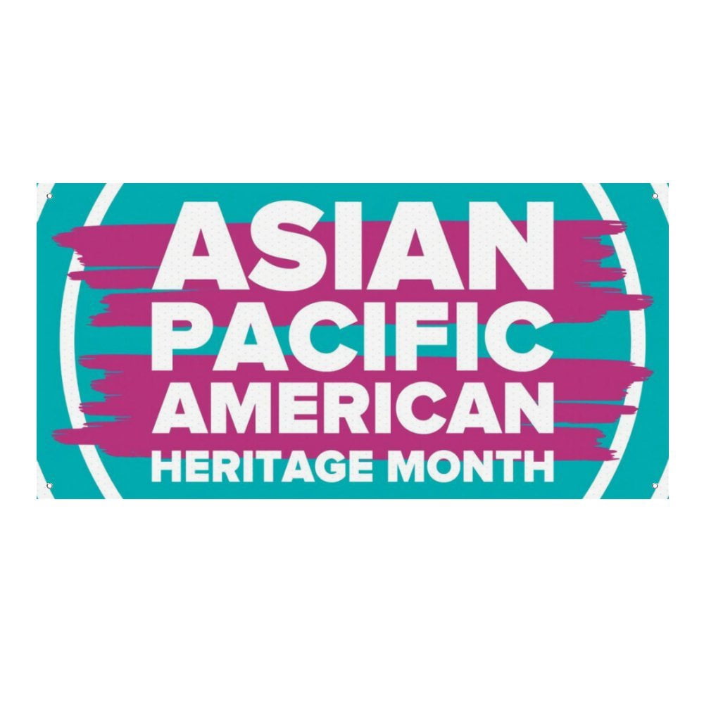 Asian American And Pacific Islander Heritage Month Banner Flag ...